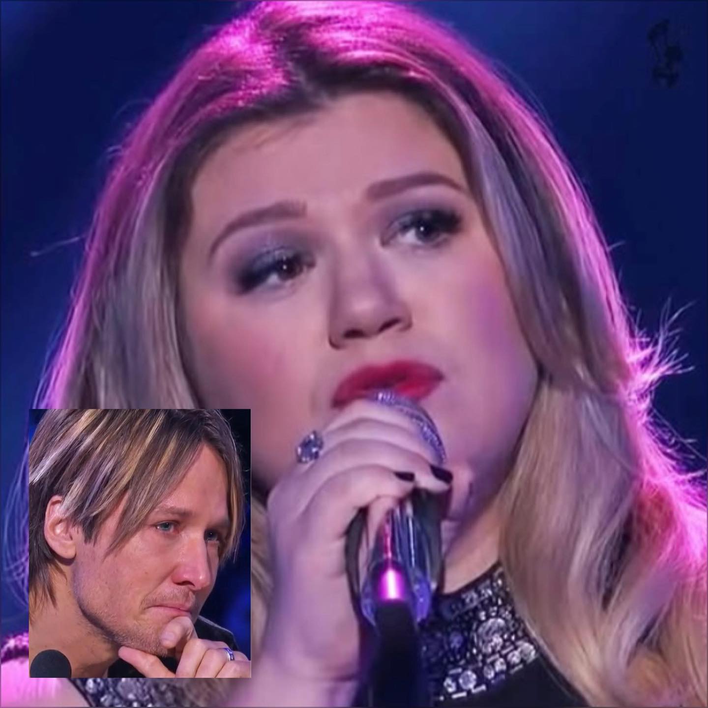 Keith Urban breaks down when he hears Kelly Clarkson sing her heart out ...